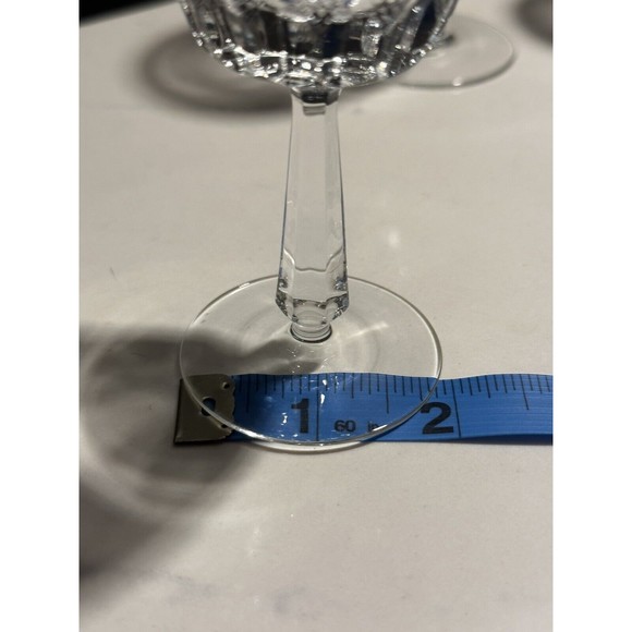 Unmarked | Dining | Vtg Cut Crystal Wine Glasses Hexagon Stem 5 Set Of ...